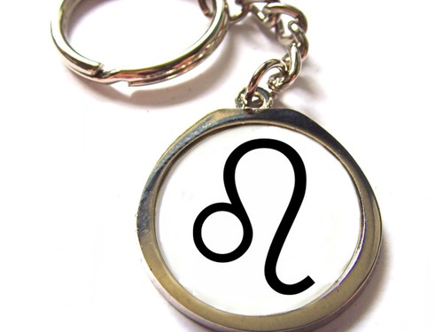 ZODIAC STAR BIRTH SIGN LEO THE LION BIRTHDAY KEYRING KEY FOB KEYFOB ...