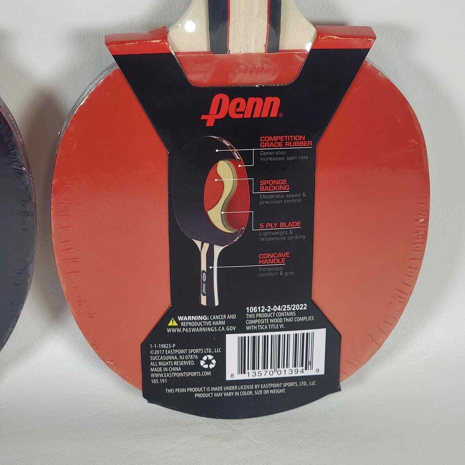 Penn Table Tennis Paddle 3.0 Competition Spin 6 Speed 6 Control 7 New ...