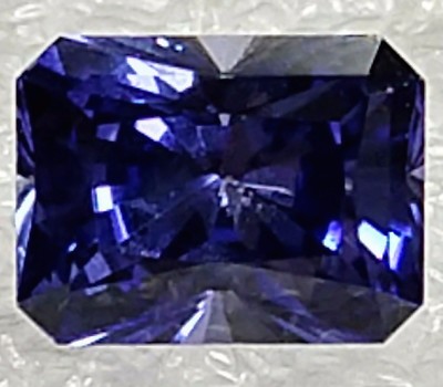 Beautiful Vibrant Royal Blue Radiant Cut Cubic Zirconia (CZ) 8x6mm ...