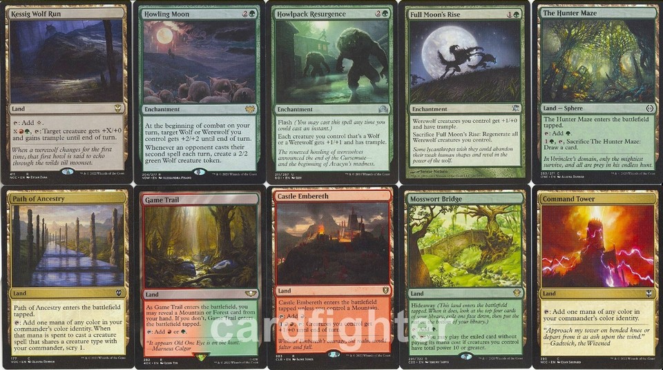 Custom Werewolf Tribal Commander EDH Deck - Tovolar, Dire Overlord ...