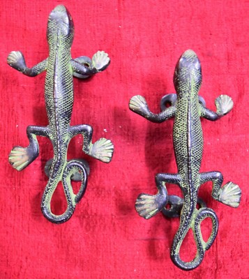 Brass Monitor Door Pull Lizard Design Handmade Door Handle Window Pull ...