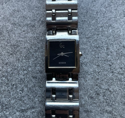 Guess Womens Tank Style Watch 19mm Stainless Steel Case & Band Black ...