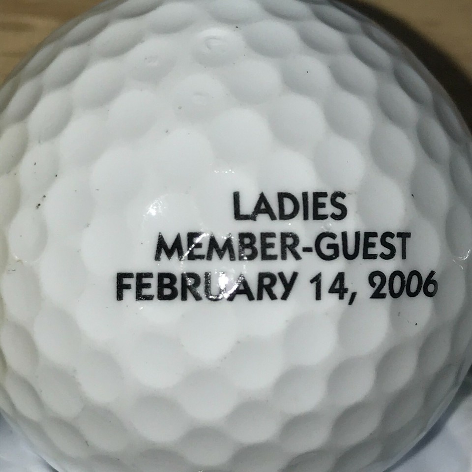 1 Valentine's Cupid Ladies Member Guest 2006 Double Side Logo Golf Ball ...
