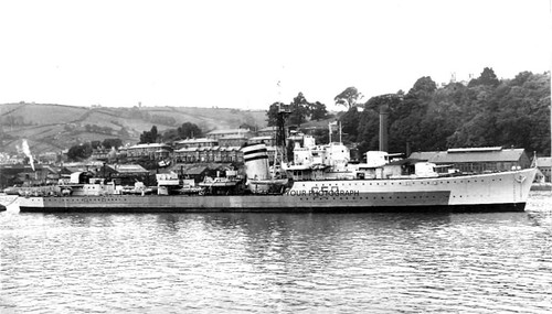 ROYAL NAVY K CLASS DESTROYER HMS KIMBERLEY AT DARTMOUTH IN 1945 | eBay UK