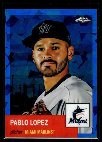 Pablo Lopez 2022 Topps Chrome Platinum Blue Atomic Refractor Card /100 ...
