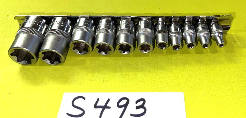CORNWELL TOOLS 11 PIECE MULTI DRIVE INSIDE TORX SOCKET DRIVER SET E4 ...