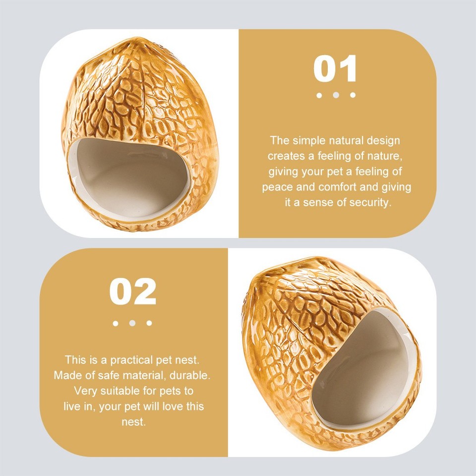 Adorable Hamster House Ceramic Hamster Hideout Household Hamster Bed ...