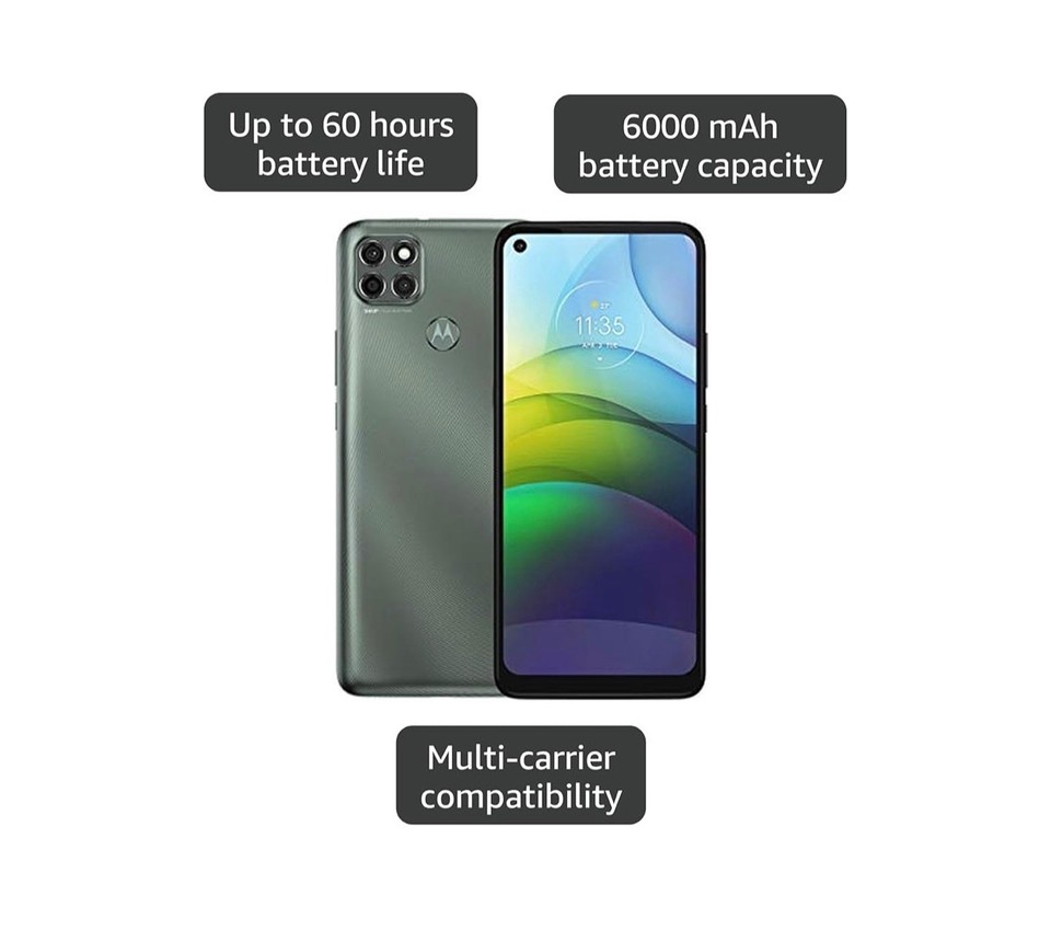 Motorola G9 Power Unlocked 6.8" 128GB Metallic Jasper Green with ...