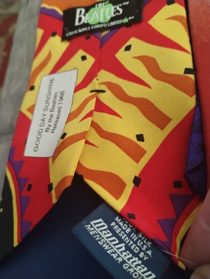 Beatles Imported Silk Ties Lot Of 3 Song Titles | eBay