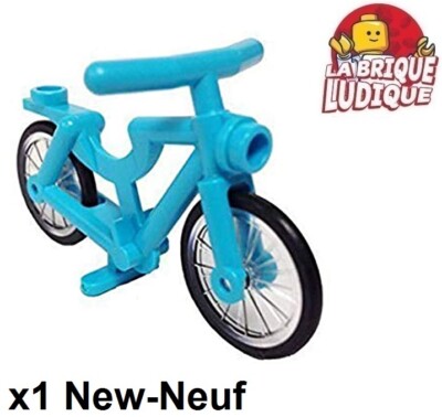 Lego 1x riding cycle vélo bicycle roue guidon medium azure moyen ...