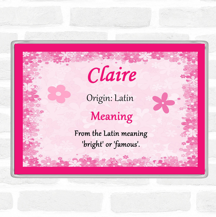 Claire Name Meaning Jumbo Fridge Magnet Pink | eBay
