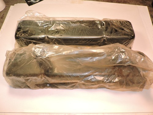 SBC stamped steel valve covers with dual stacks satin black NASCAR Hot ...