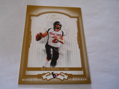 B.J. SYMONS 0911/1250 ROOKIE CARD HOUSTON TEXANS 2004 DONRUSS CLASSICS ...