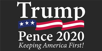 TRUMP Pence 2020 Keep America First Black Vinyl Decal Bumper Sticker 3 ...