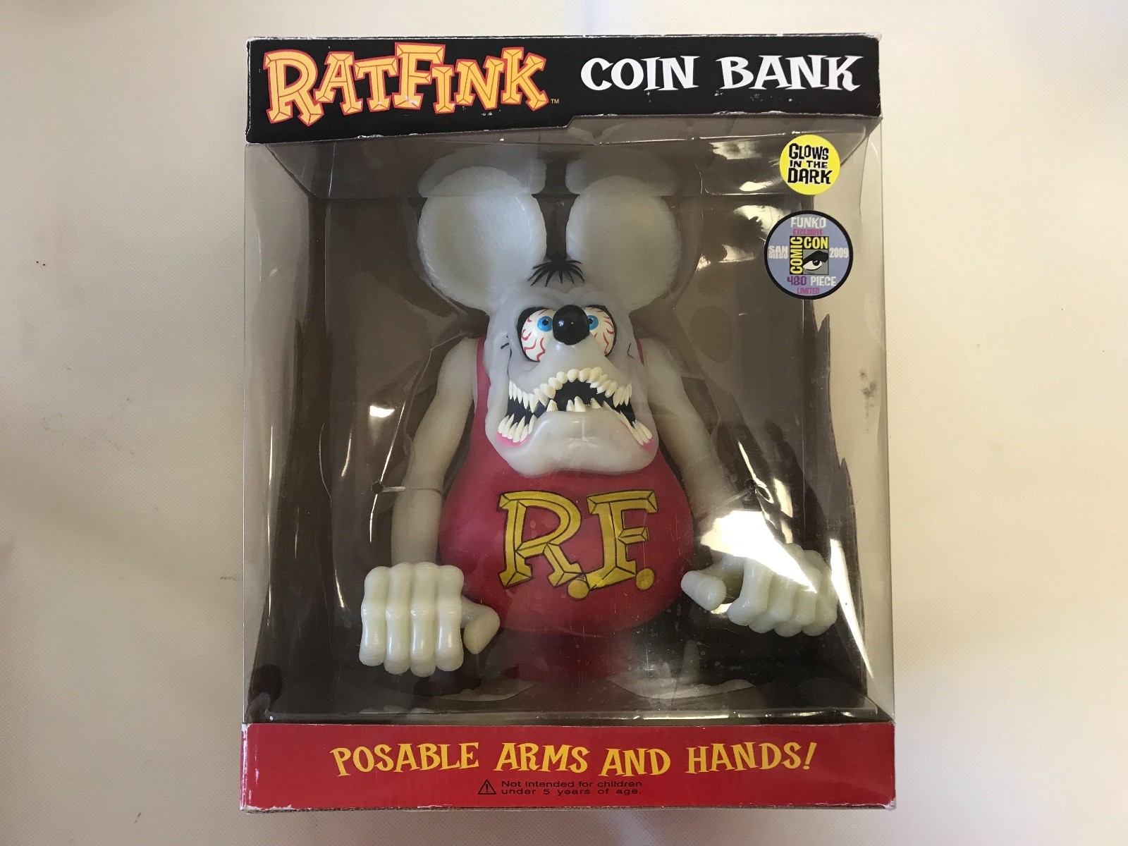 Excellent! RAT FINK Piggy Coin Bank Plush Doll Figure Toy 480 Limited ...