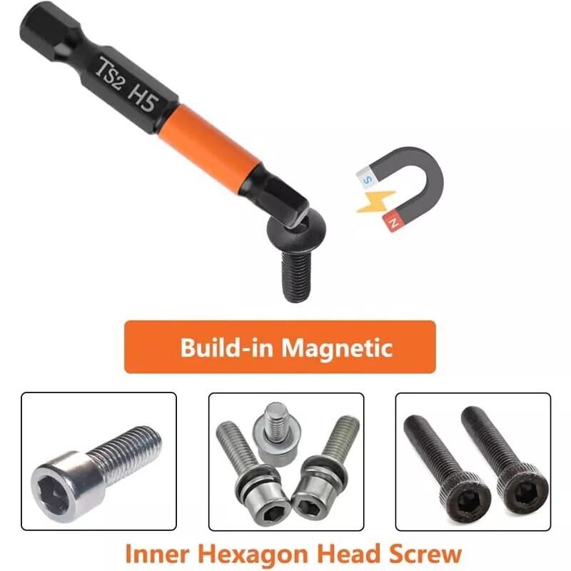 20Pcs Impact Hex Head Allen Wrench Drill Bit Set Metric SAE Magnetic ...