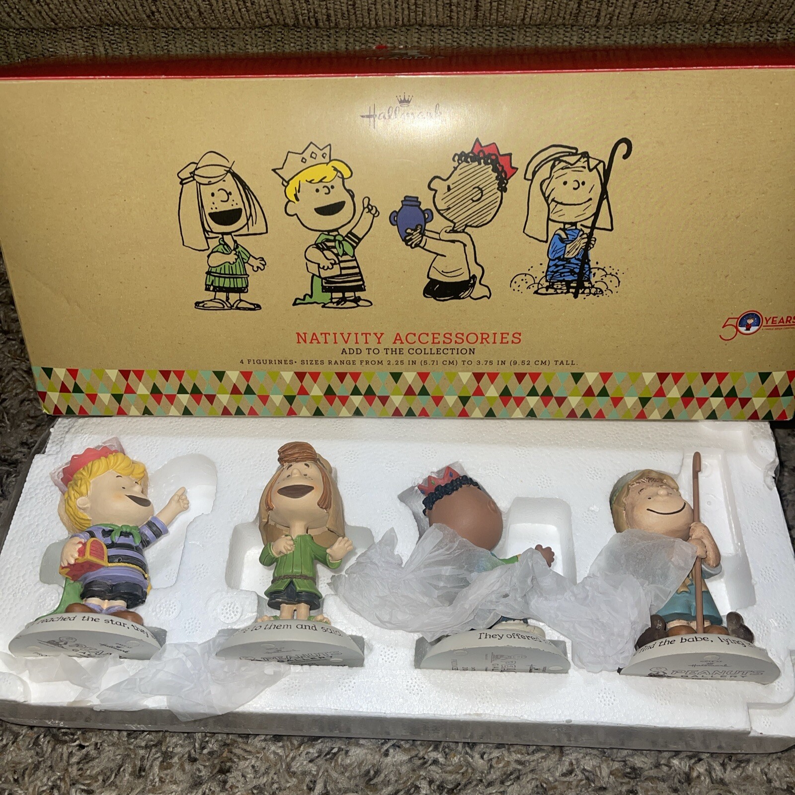 Hallmark Peanuts Gallery Nativity Accessories 4 Figurines *SEE PHOTOS ...