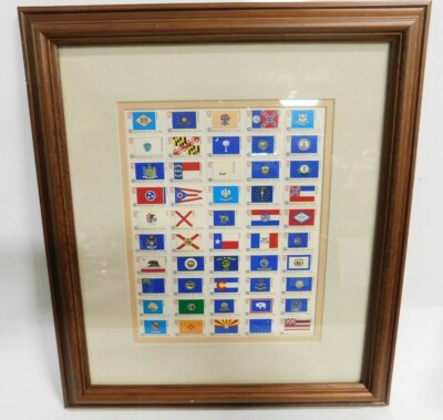 1976 13-cent US stamps Bicentennial State Flags, Full Sheet of 50 ...