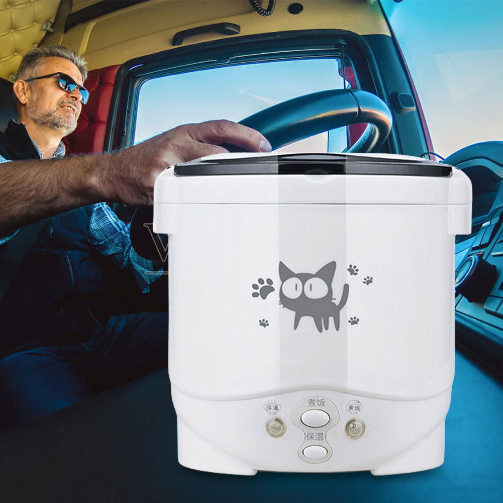 1L Portable Rice Cooker Travel Multi-cooker Food Steamer for 1-2 People ...