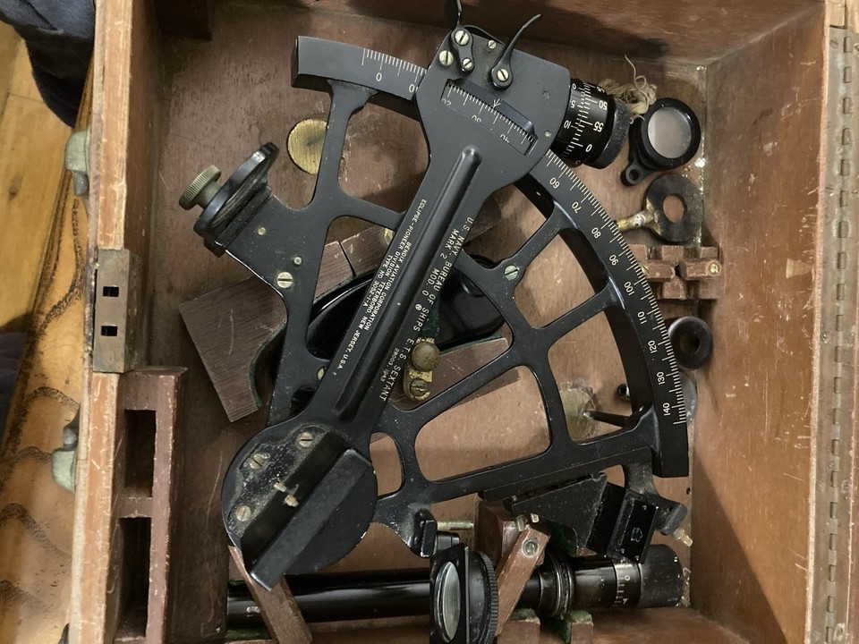 US Navy BU. Nav. Mark II Sextant by David White Co. WWII Era 6644-1943 ...
