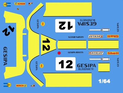 #12 Neuhaus - Kauhsen Porsche 917 1970 Paris 1/64th HO Scale Slot Car ...