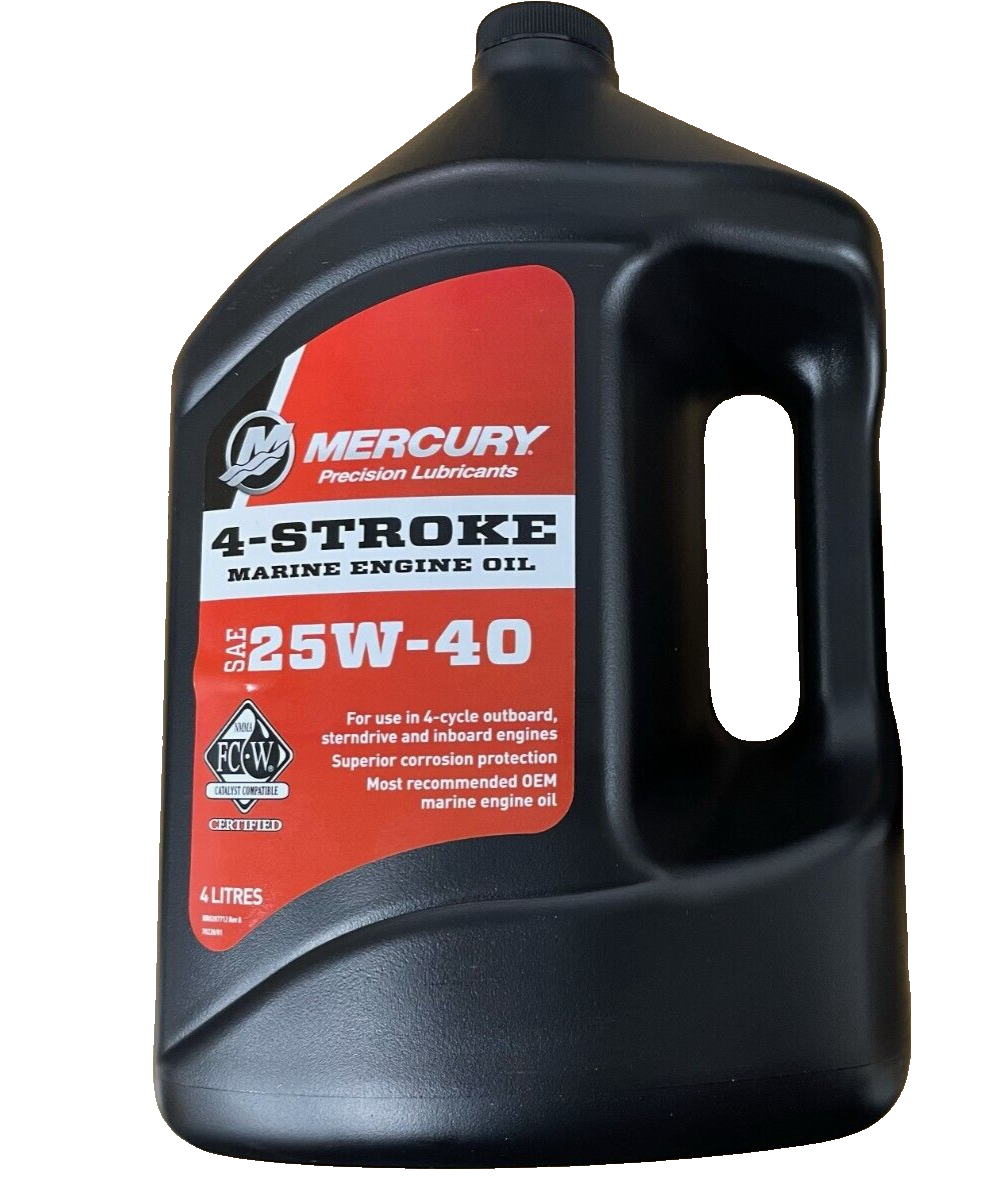 4 Litre MERCURY 25W40 Inboard Marine Sterndrive Engine Oil for ...