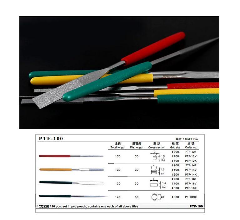 Diamond File 10pcs/Set Besdia Taiwan PTF-100 Diamond File Set for Metal ...