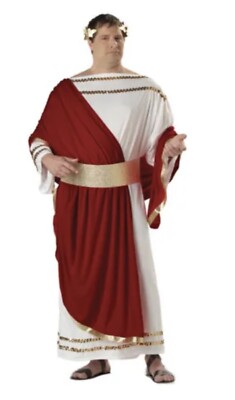 Caesar Greek Toga Plus Size Adult Halloween Costume | eBay