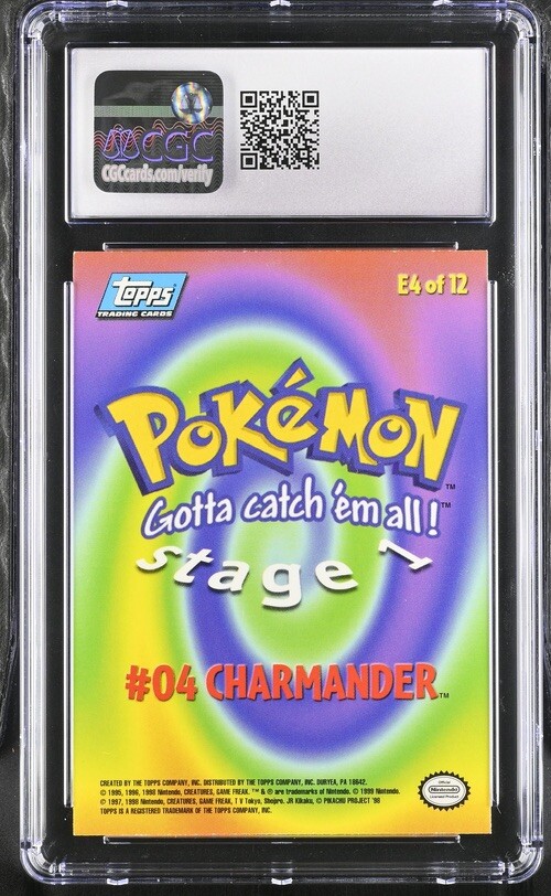 Charmander #E4 Pokémon 1999 Topps the First Movie First Edition CGC 8.5 ...