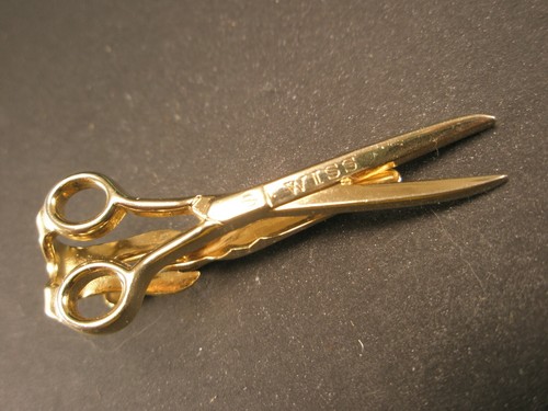 Wiss Scissors Vintage SWANK Tie Bar Clip tools shears craft hair | eBay