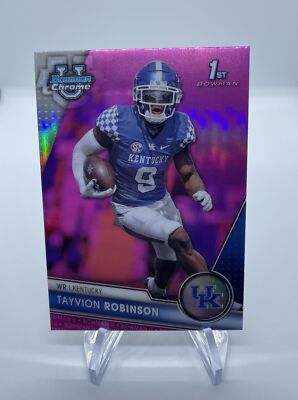 2023 Bowman University Chrome Tayvion Robinson Pink 1st #12 Kentucky ...