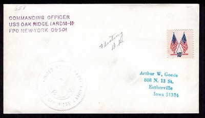 USS Oak Ridge ARDM 1 (Undated - no Pmk) Floating Dry Dock, Embossed ...