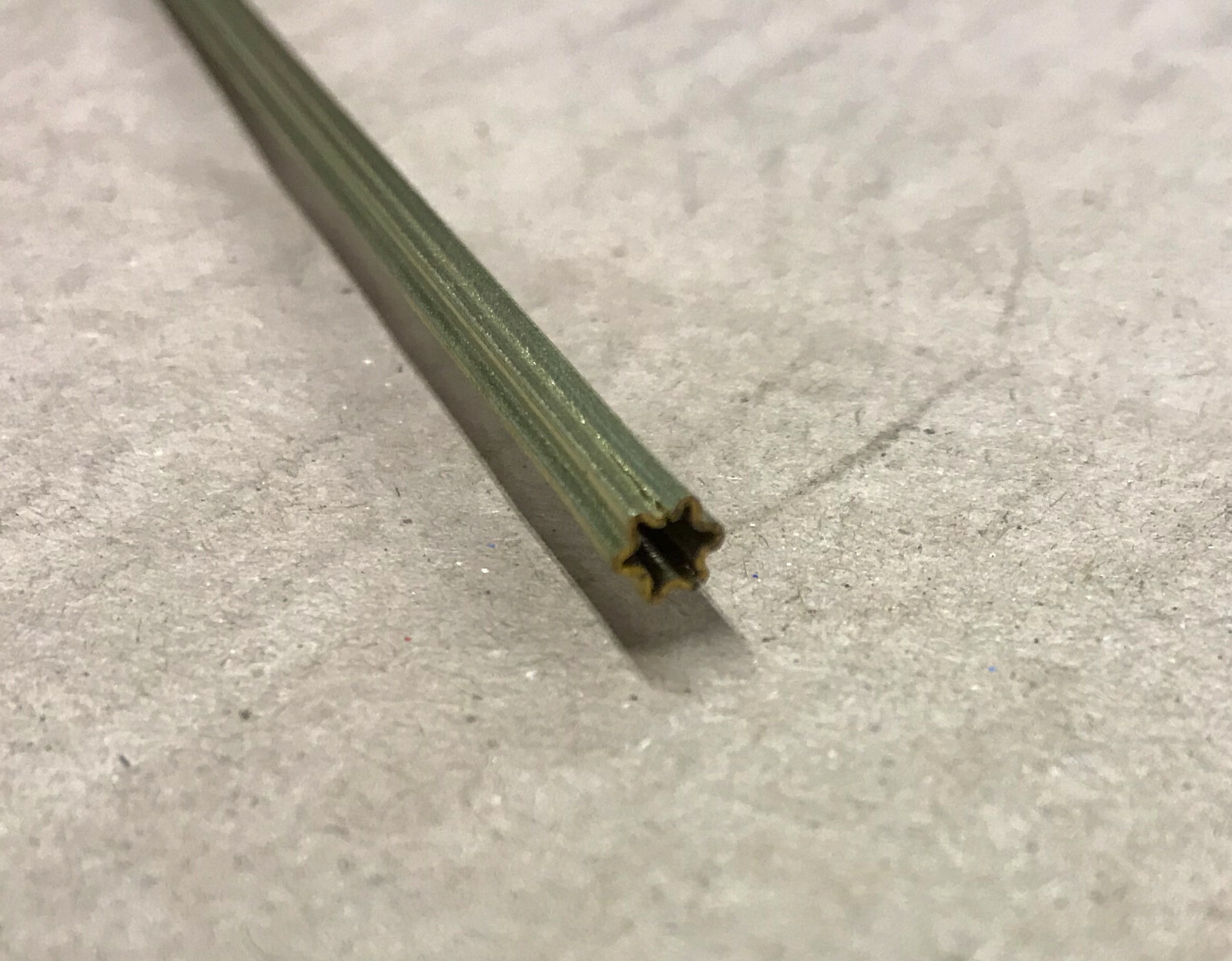 5mm star / reeded/ corrugated brass tube 300mm long | eBay