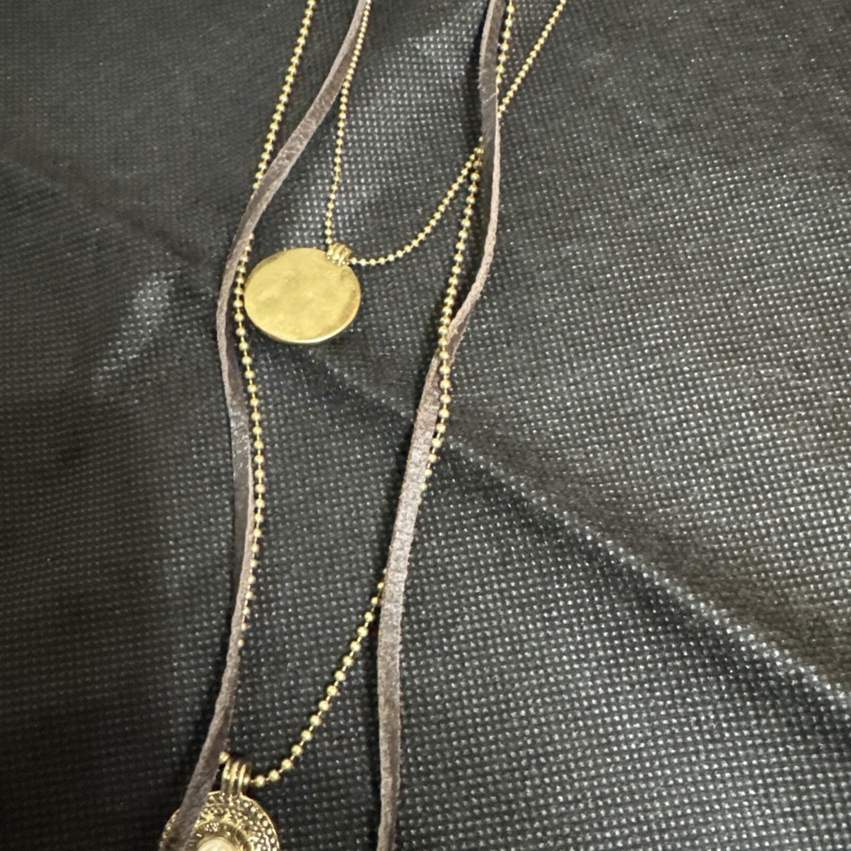 Lucky Brand Antique Gold Multi Layer Statement Necklace. NWT! | eBay