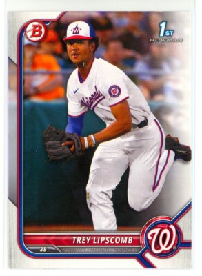 Trey Lipscomb 2022 1st Bowman Draft #BD197 Nationals Rookie RC - QTY | eBay