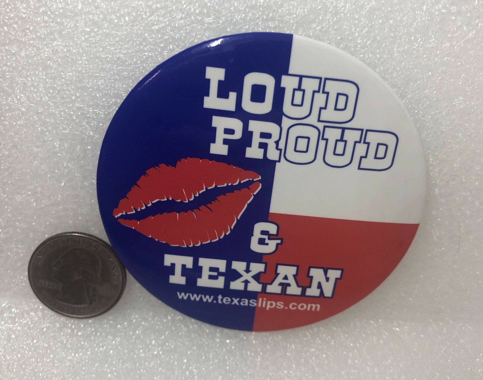 Texas Lips Loud Proud & Texan Pin | eBay