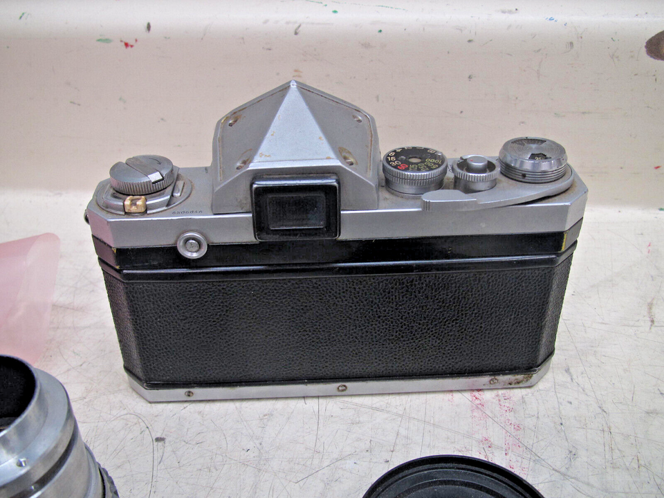 Vintage Nikon F 1963 35mm SLR Film Camera With Assorted Lenses FREE ...