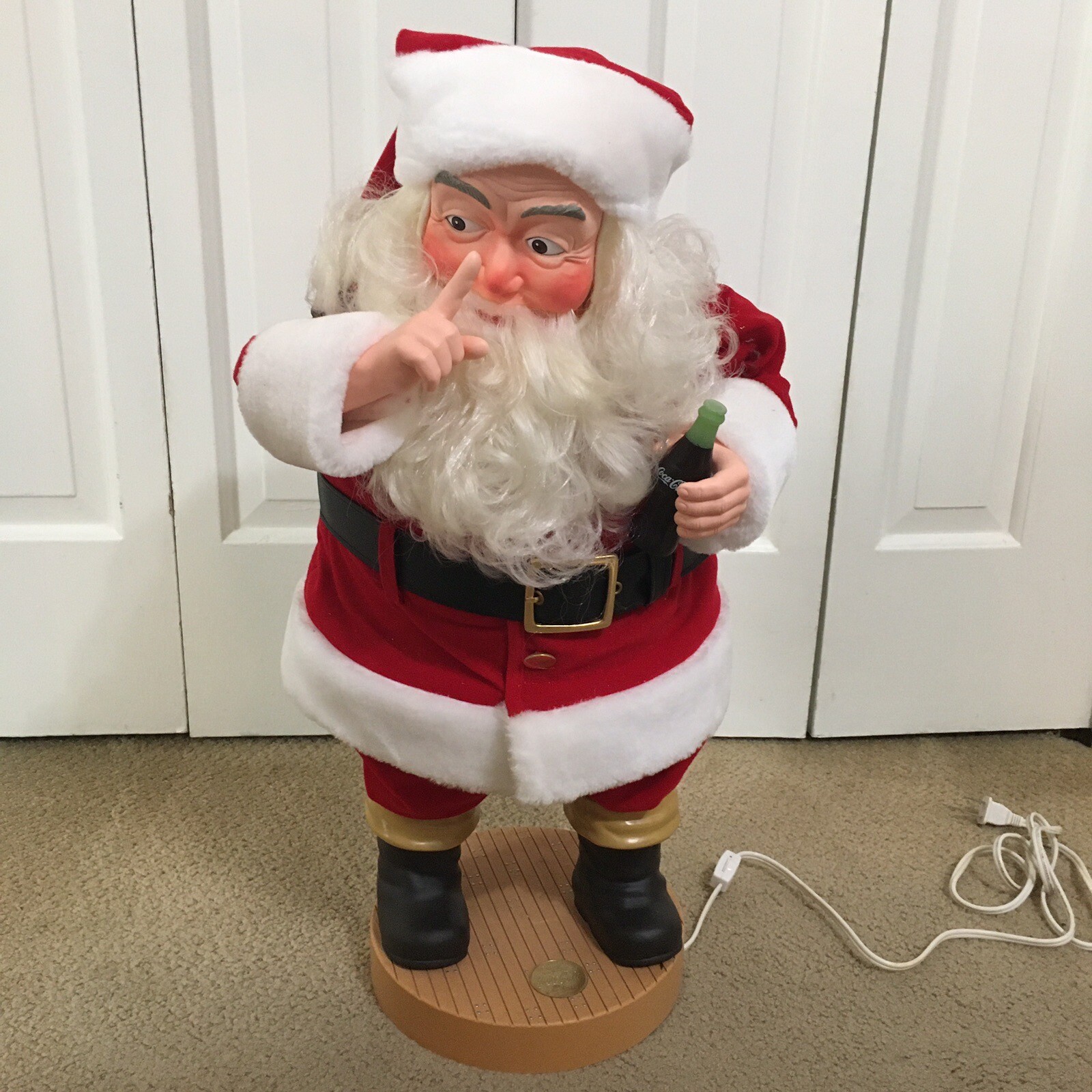 Coca Cola Animation Collection Santa w/ Movement + Print &Box -no Dog ...