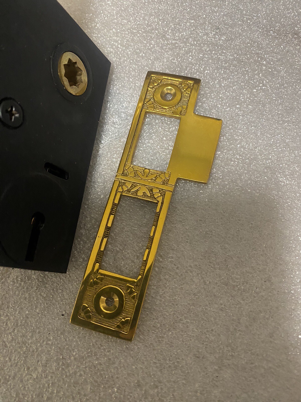 Antique Reproduction Reading Windsor Polished Brass Bit Key Mortise ...