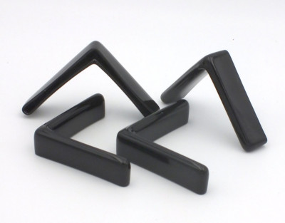 2" Flexible Vinyl End Cap for Angle Iron Black PVC 4 8 25 Pack | eBay