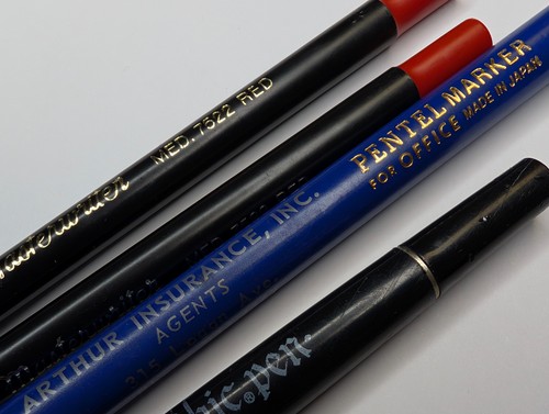 x4 c1980s Pentel Calligraphic Lot Pen Marker Sanford Masterwriter ...