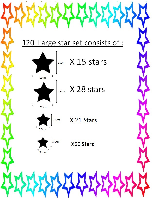 Star Wall Stickers Mixed Size Kids Decal Art Nursery Bedroom Vinyl ...