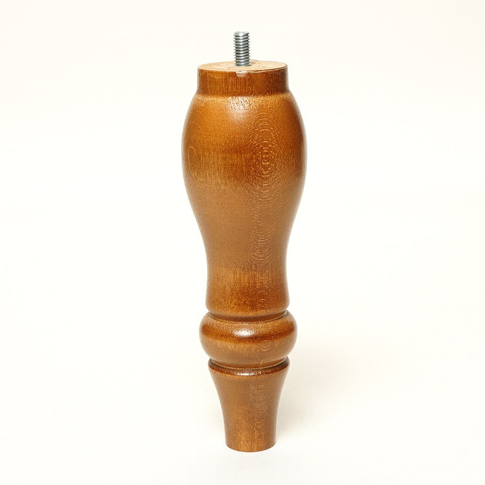 4x Wooden Furniture Bun Legs Feet For Stools Sofa Bed Beech M8 M10 ...