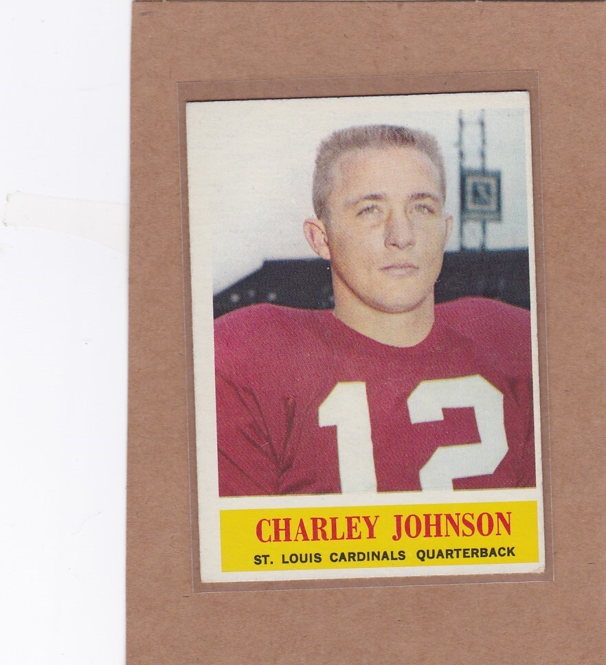 1964 PHILADELPHIA FOOTBALL CHARLEY JOHNSON #174 CARDINALS EX *A18519 | eBay
