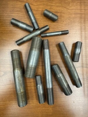 Tap End Studs Milled Steel - Select Diameter and Length. (Fast Free ...