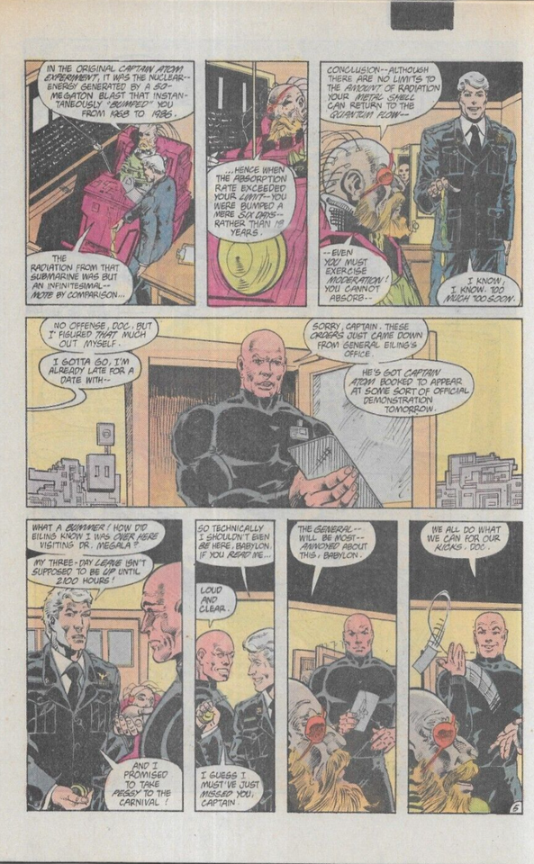 Captain Atom Comic 5 Copper Age First Print 1987 Cary Bates Broderick ...