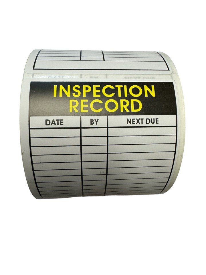 3-1/2" x 5" SERVICE RECORD INSPECTION Service Labels Stickers 300/Roll ...
