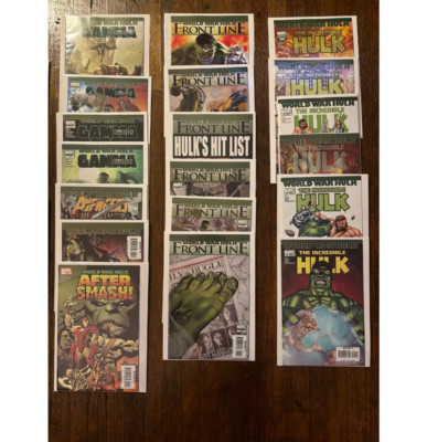 Marvel Comics World War Hulk lot - Incredible Hulk Front Line Gamma ...