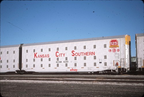 MC Kansas City Southern autorack car KCSM 8240 - Original Slide | eBay