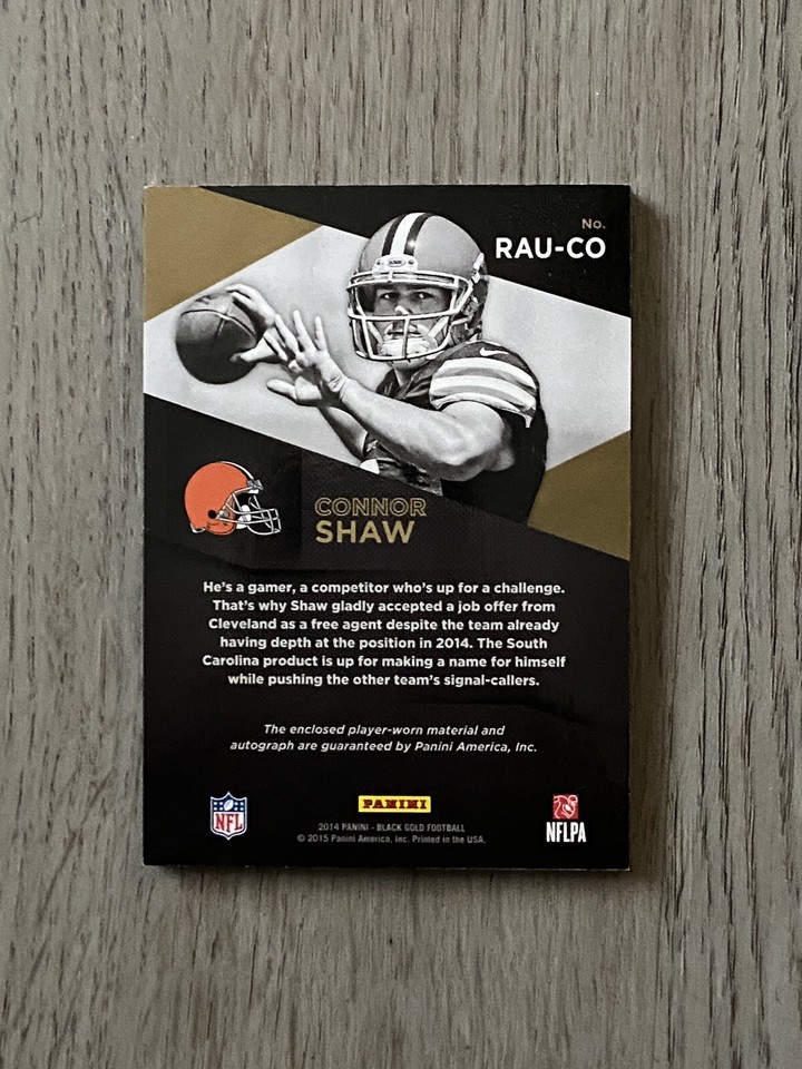 2014 Panini Black Gold Jersey Autograph | Connor Shaw RC | /199 | #RAU ...
